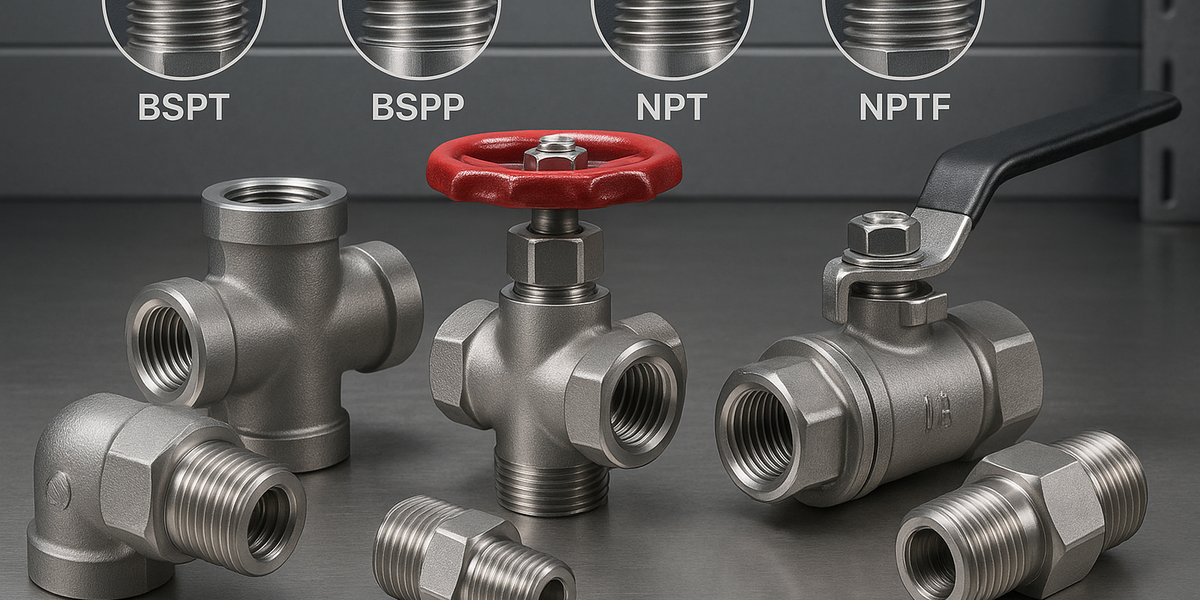 Understanding BSP, BSPT, NPT & NPTF Threads | Valvenok Pipe Fitting Guide